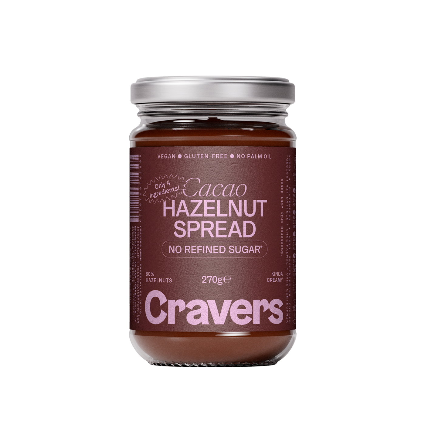 Shop CRAVERS Cacao Hazelnut Spread | Hazelnut Butter | Hazelnut Energy ...