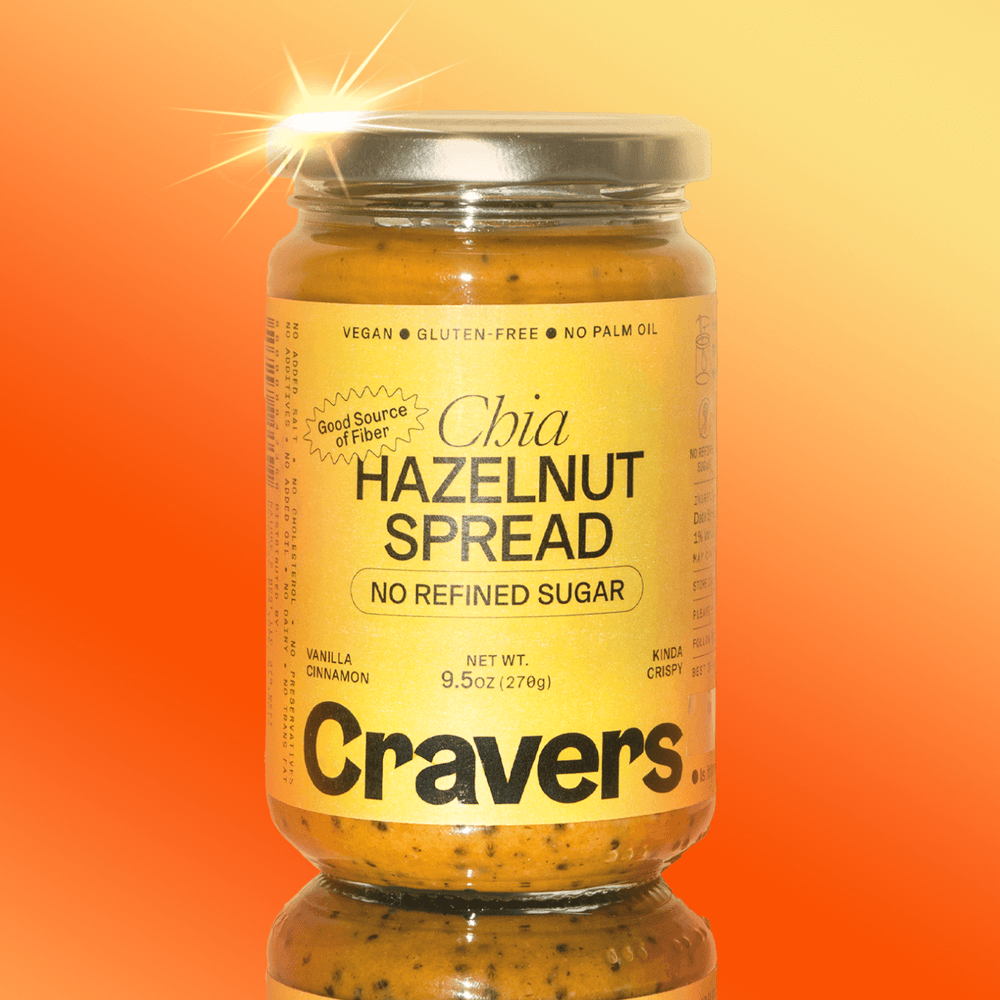 Chia Hazelnut Spread CRAVERS - No added Sugar | No Palm Oil | Vegan